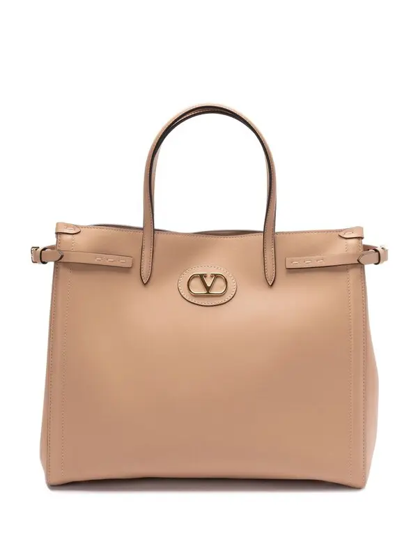 Valentino Garavani Leather Tote Bag - Neutrals