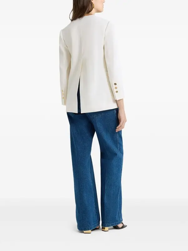 Patou Collarless Twill Jacket