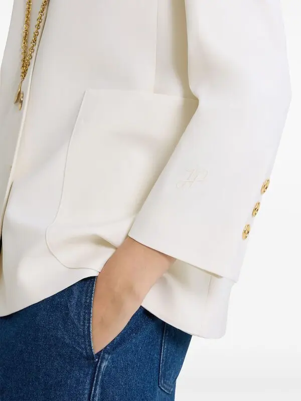Patou Collarless Twill Jacket
