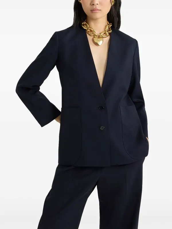 PATOU Collarless Twill Jacket