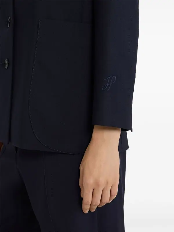 PATOU Collarless Twill Jacket