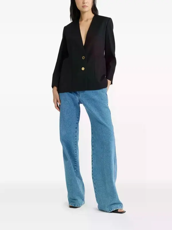 Patou Collarless Twill Jacket