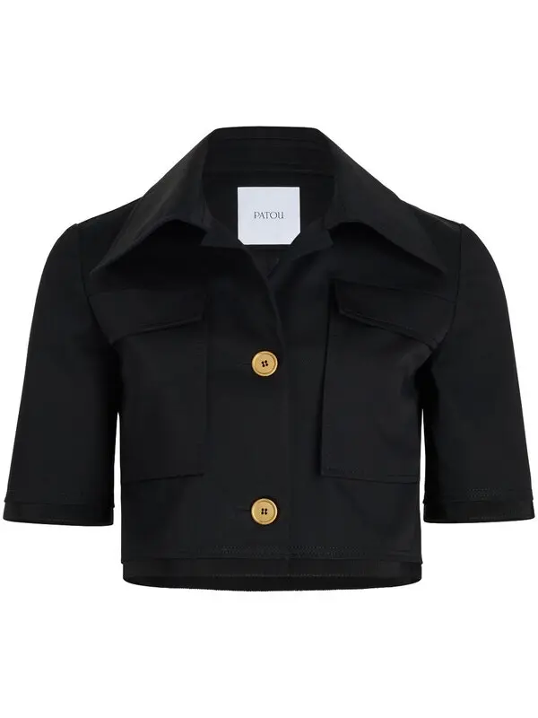 PATOU Cropped Jacket - Black