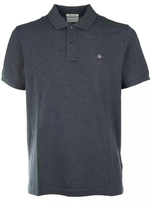 Gant Embroidered Polo Shirt - Grey