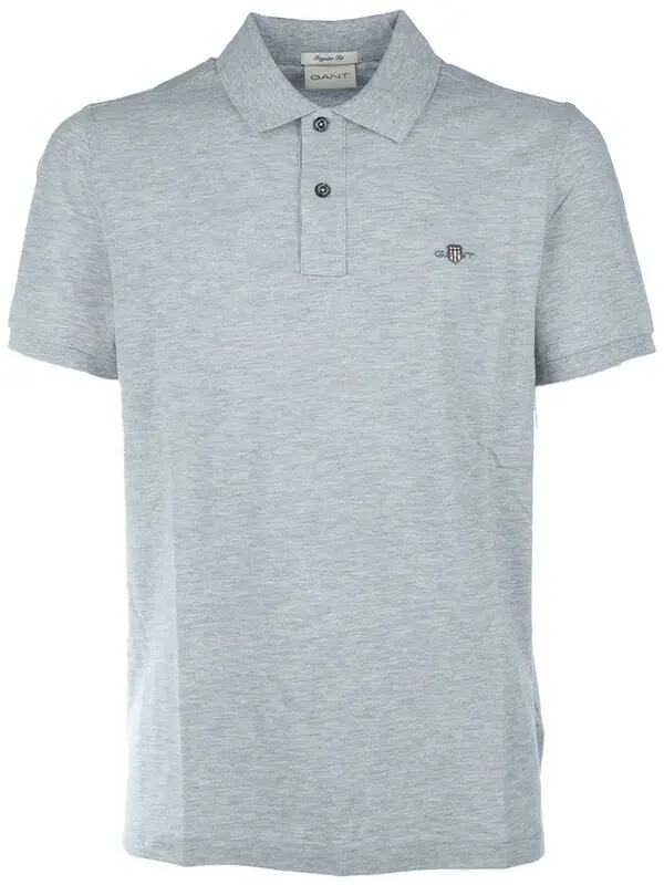 Gant Embroidered Polo Shirt - Grey
