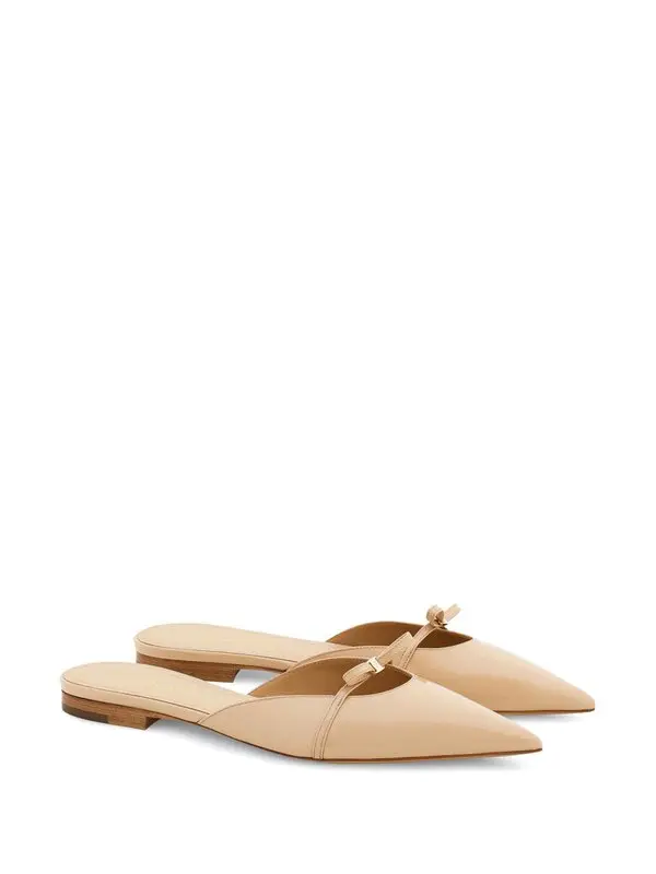 FERRAGAMO Mini Bow Mules - Neutrals