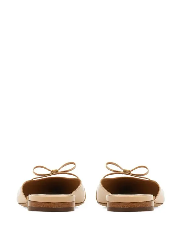 FERRAGAMO Mini Bow Mules - Neutrals