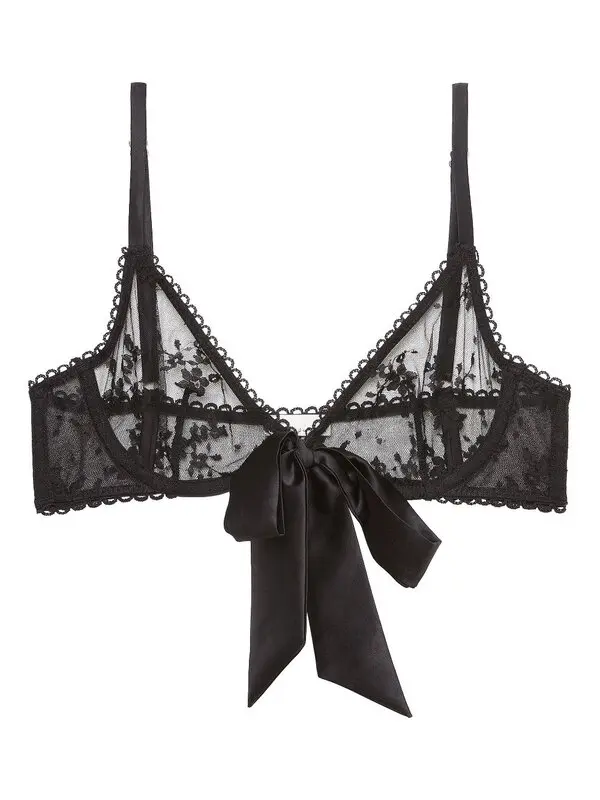 Fleur Du Mal Untie Me Demi Bra - Black