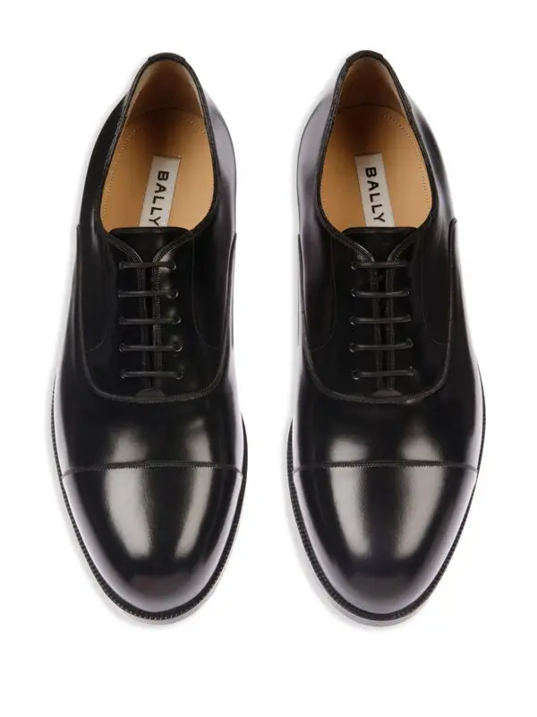 Bally Black Leather Oxford Shoes with Polished Finish SCOTCH leather Oxford shoes brand BALLY — Globalbrandsstore  main image 3