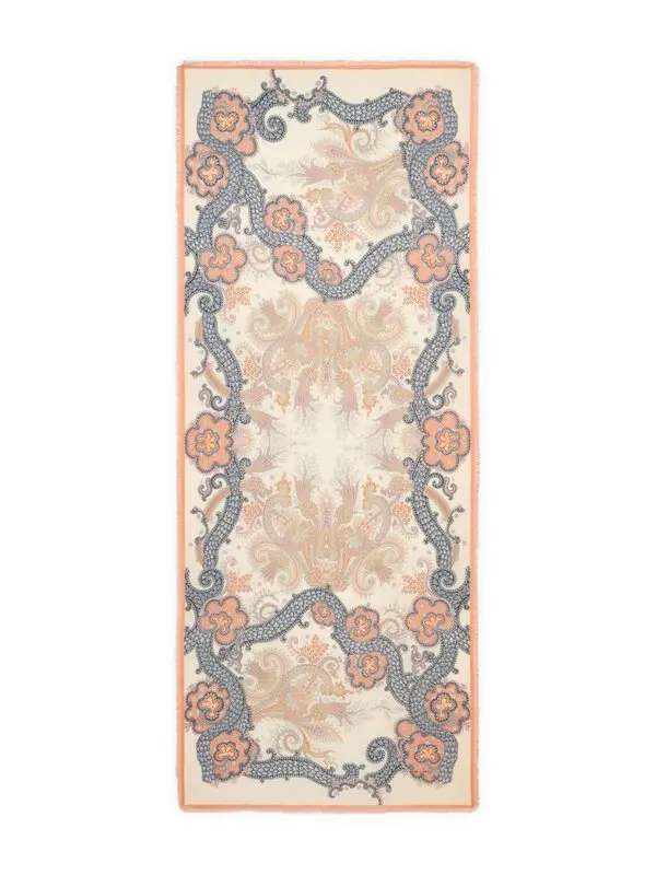 Etro Year Of Snake Scarf - Neutrals