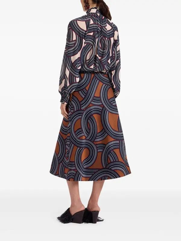 La DoubleJ Jacquard Midi Skirt