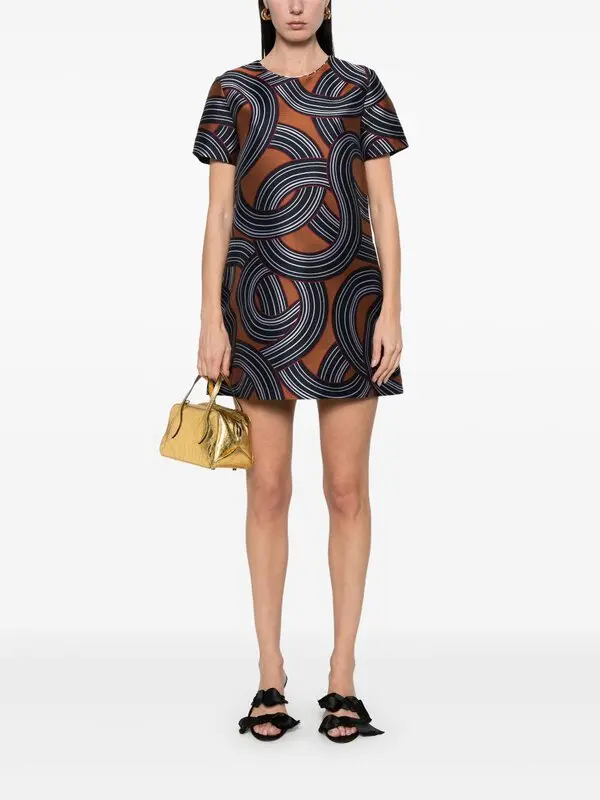 La DoubleJ Printed Mini Dress - Blue
