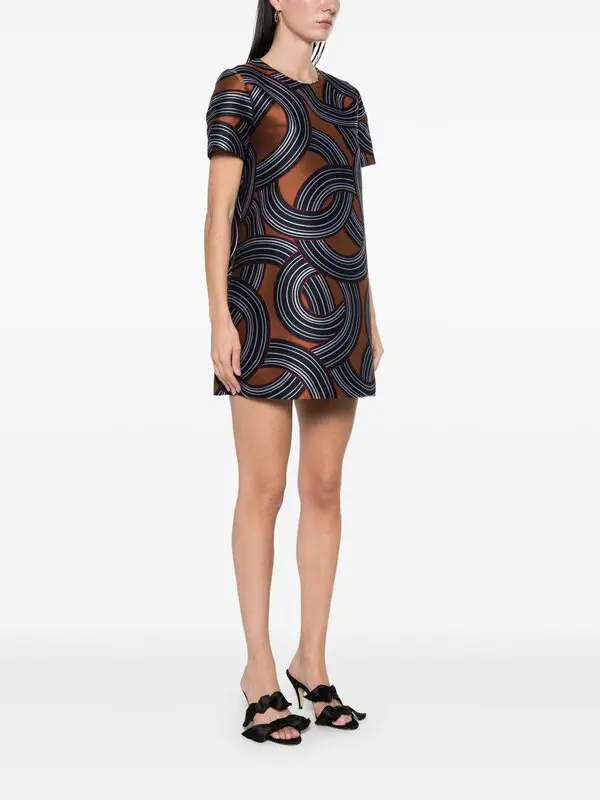 La DoubleJ Printed Mini Dress - Blue