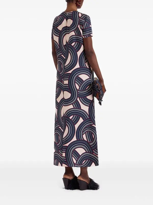 La DoubleJ Printed Maxi Dress - Blue