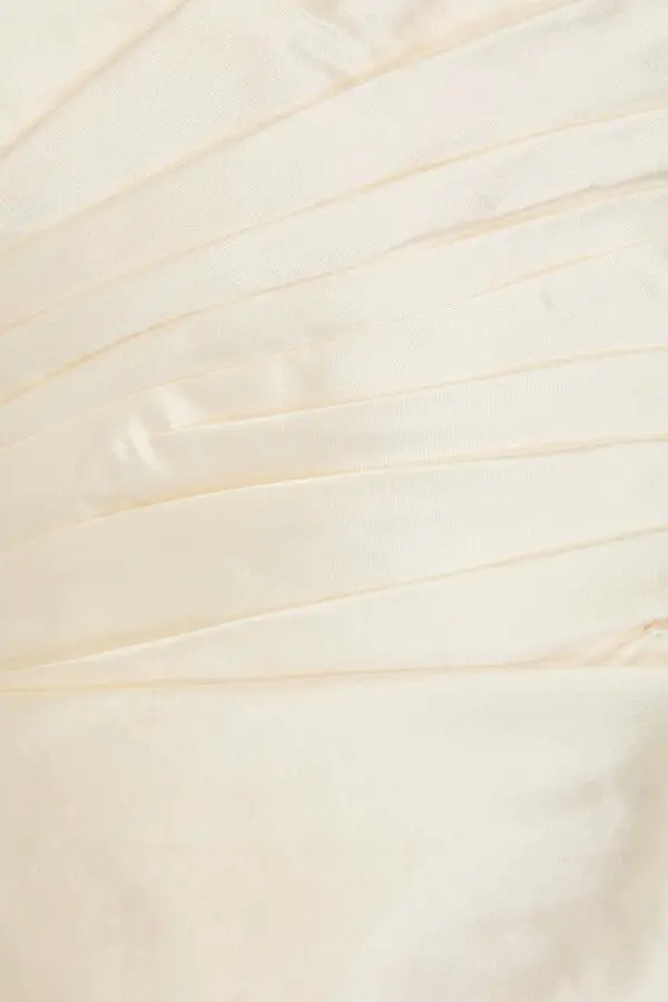 Rachel Gilbert One-shoulder Wool And Silk-blend Gown
