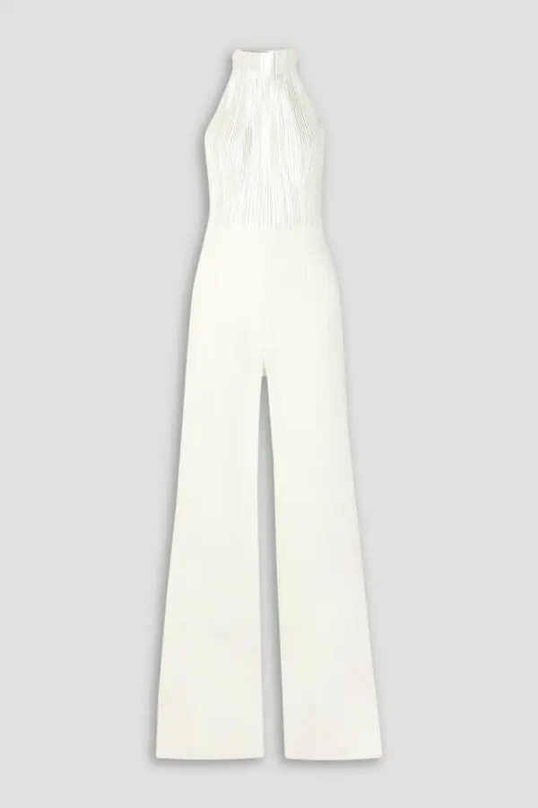 Galvan Panarea Halterneck Jumpsuit - Ivory