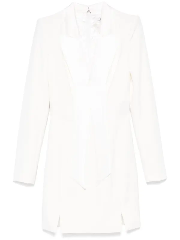 Elisabetta Franchi Tuxedo Mini Dress - White