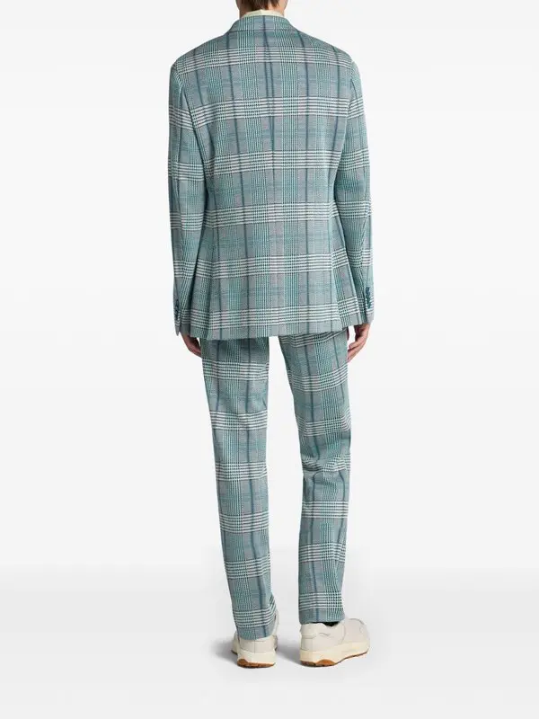 Etro Glen Plaid Jersey Blazer