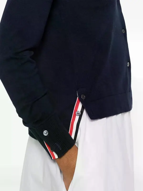 Thom Browne 4-bar Striped Polo Shirt - Blue