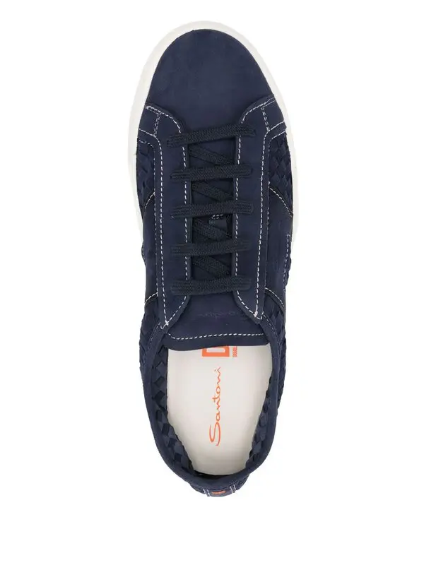 Santoni Lace Up Sneakers - Blue