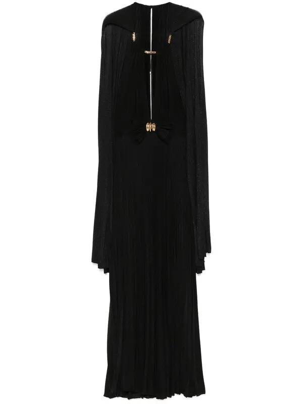Elisabetta Franchi Lurex Cape Gown