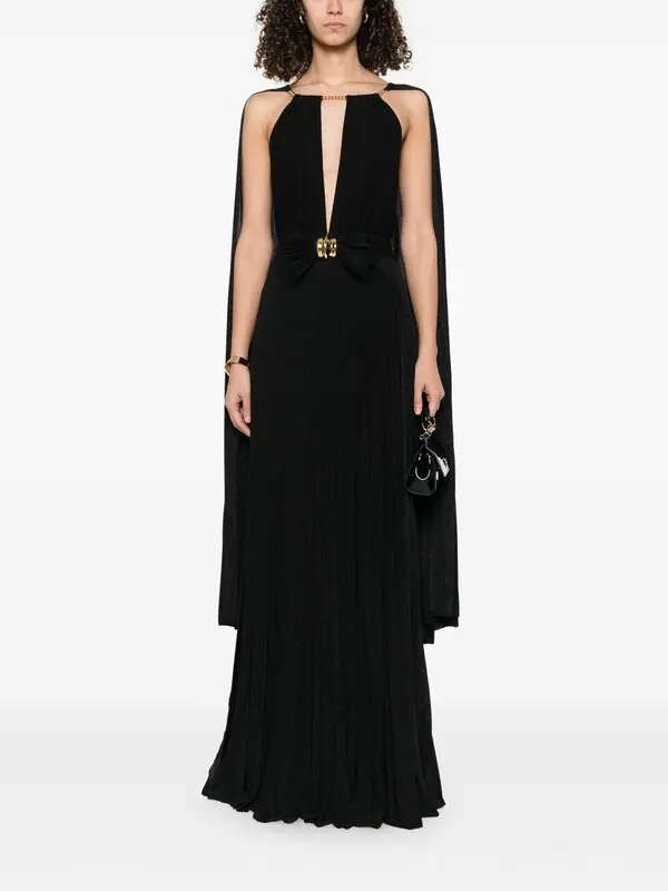 Elisabetta Franchi Lurex Cape Gown