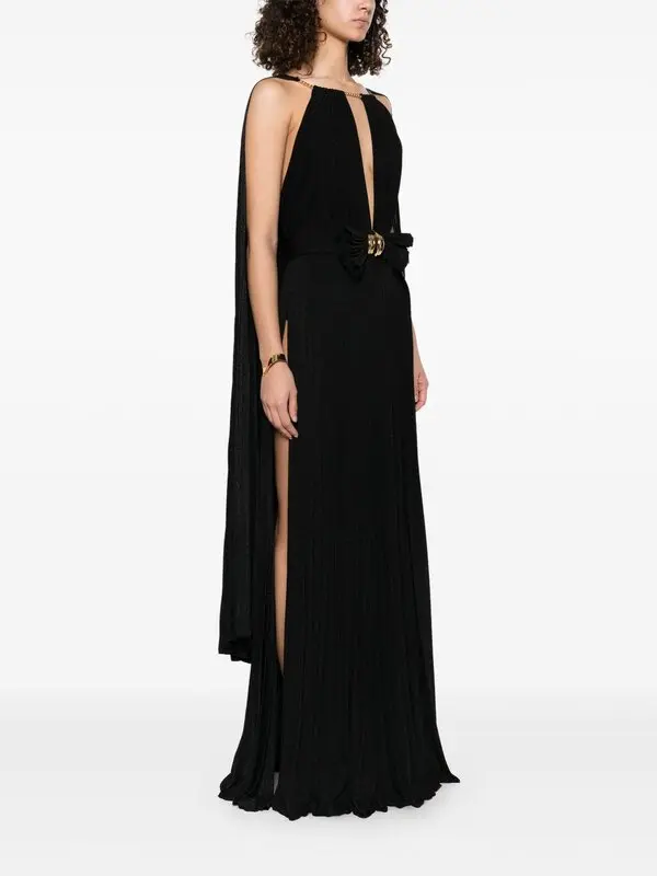 Elisabetta Franchi Lurex Cape Gown