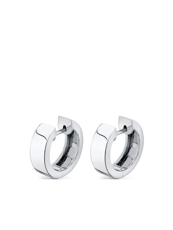 ANITA KO 18k White Gold Huggie Earrings - Silver