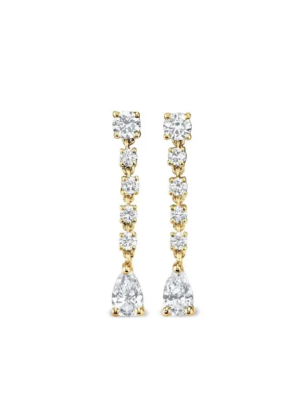 ANITA KO 18k Yellow Rope Diamond Dangle Earrings - Gold