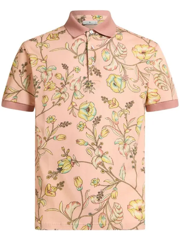 Etro Floral Polo Shirt - Pink