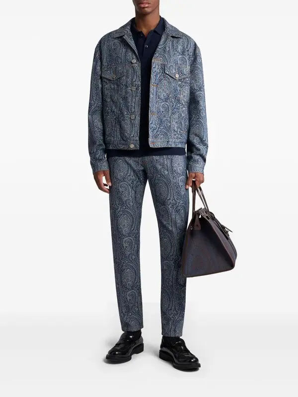 Etro Textured Knit Polo Shirt