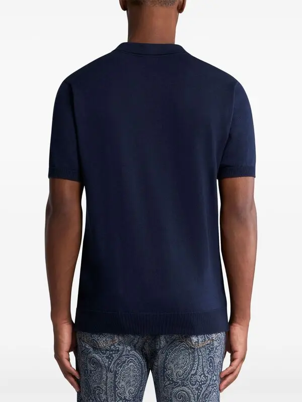 Etro Textured Knit Polo Shirt