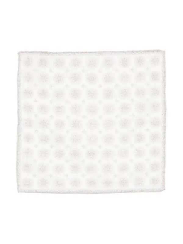 Eleventy Floral-print Handkerchief - White