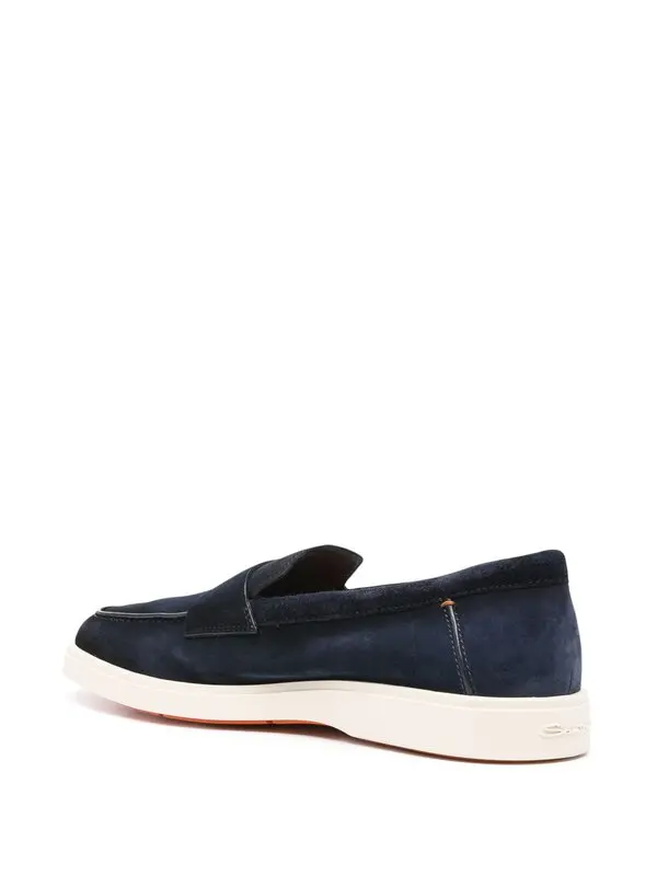 Santoni Suede Loafers - Blue