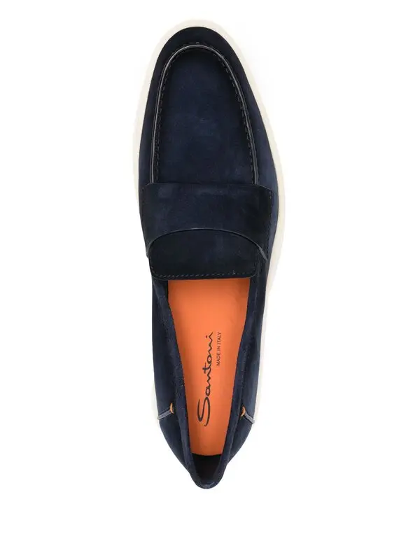 Santoni Suede Loafers - Blue