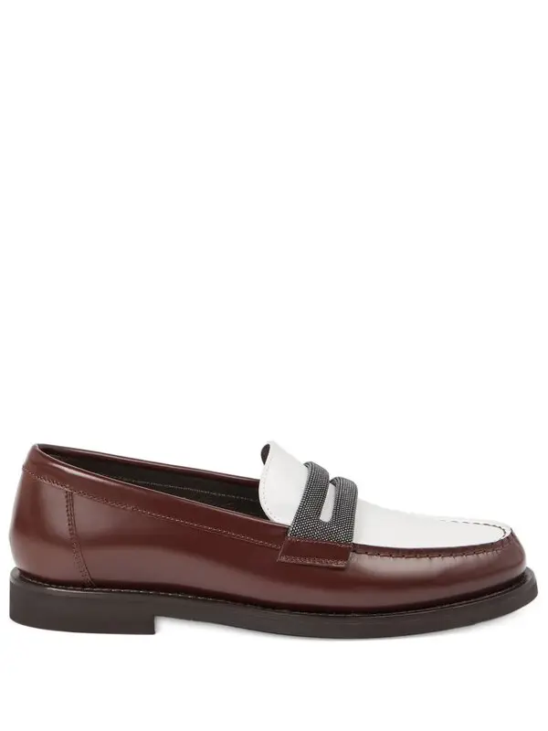 Brunello Cucinelli Leather Loafers - Brown