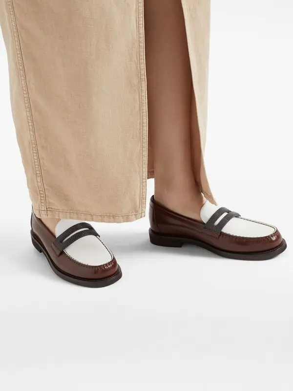 Brunello Cucinelli Leather Loafers - Brown