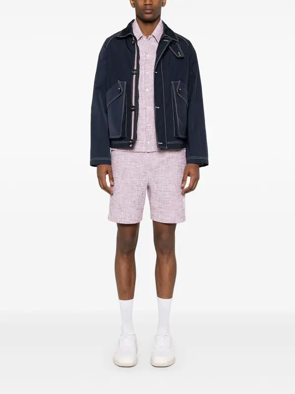 Thom Browne Contrast-stitching Raglan Jacket