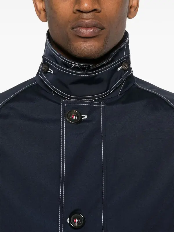 Thom Browne Contrast-stitching Raglan Jacket