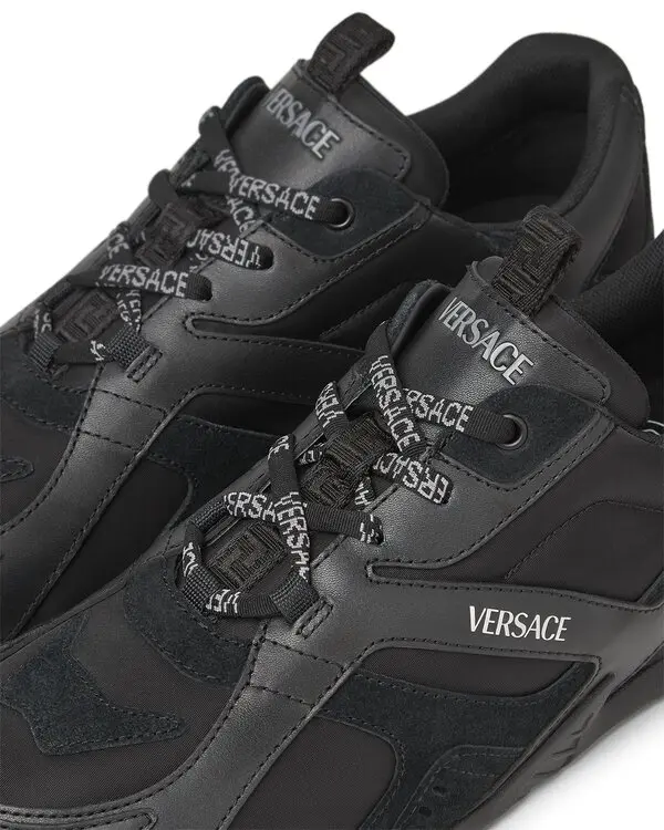Versace Lace Up Sneakers - Black