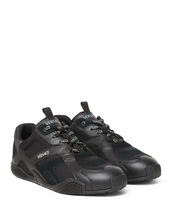 Versace Lace Up Sneakers - Black