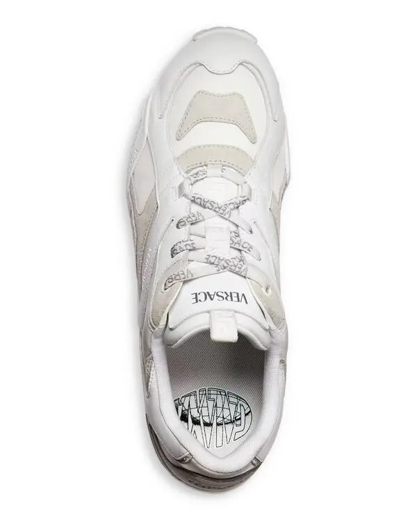 Versace Lace Up Sneakers - White/cognac