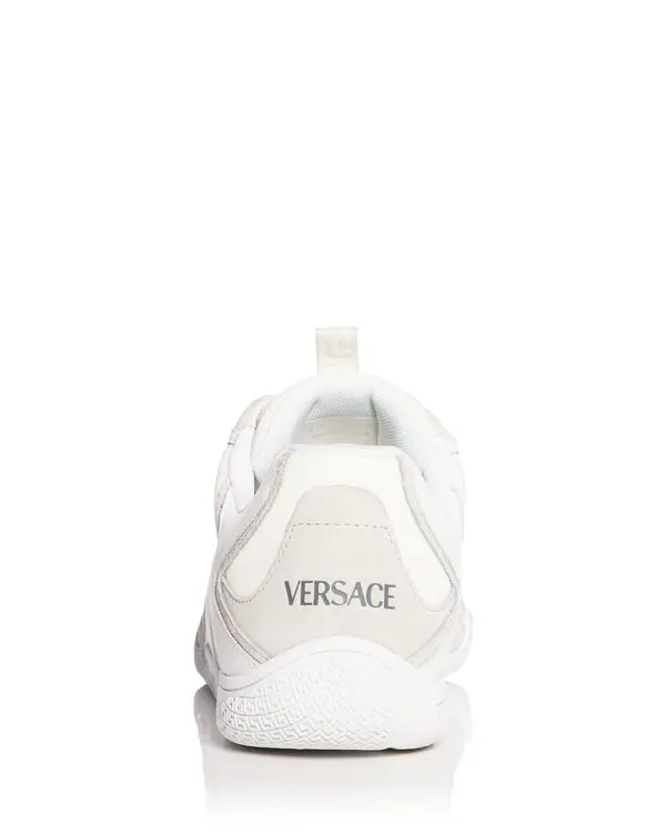 Versace Lace Up Sneakers - White/cognac