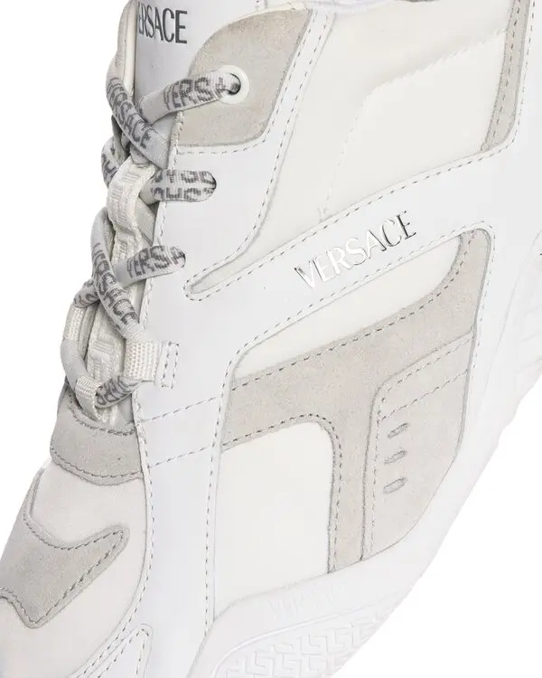 Versace Lace Up Sneakers - White/cognac