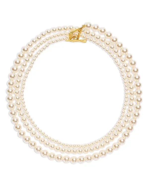 Shashi Louise Imitation Pearl Necklace - White