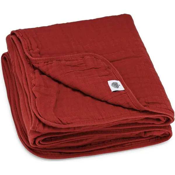 PARKER BABY CO. Muslin Quilt - Crimson