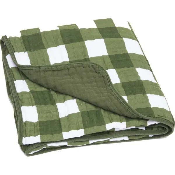 PARKER BABY CO. Muslin Quilt - Green Buffalo