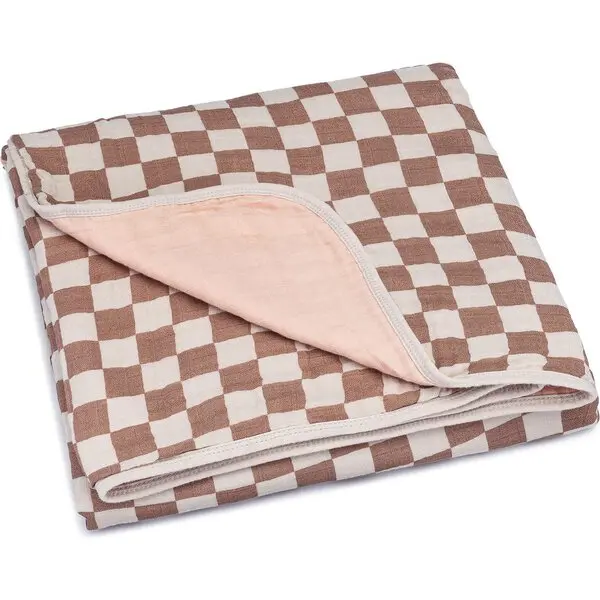 PARKER BABY CO. Muslin Quilt - Rosewood Checker
