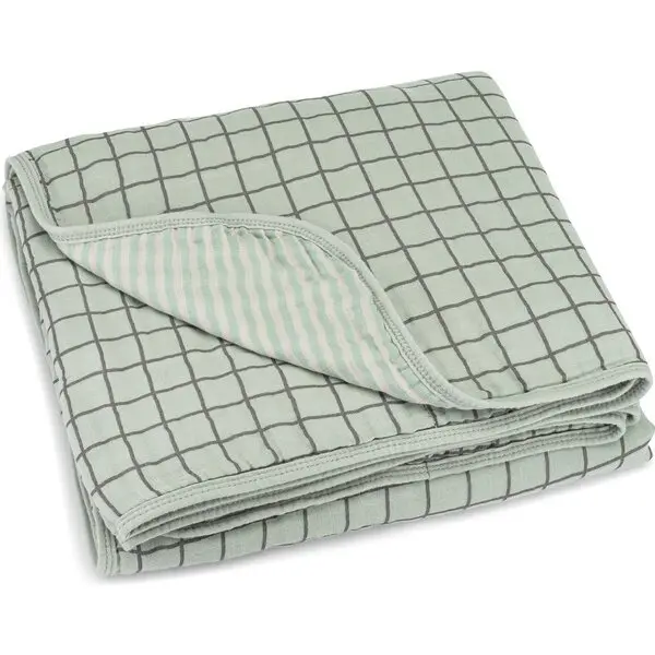 PARKER BABY CO. Muslin Quilt - Sage Windowpane