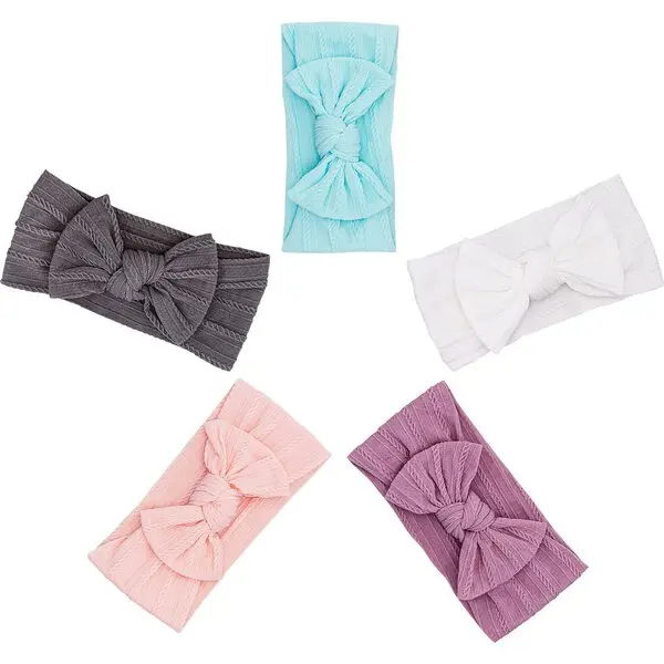 PARKER BABY CO. Cable Knit Knotted Headbands - Grace Set
